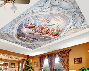 Angel Ceiling Wallpaper - Etsy