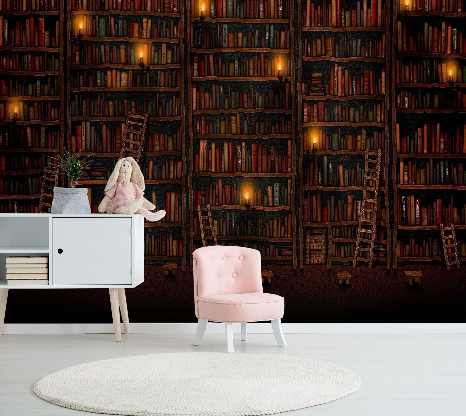 3D Fantasy Library FJF332 Removable Wallpaper Self Adhesive | Etsy