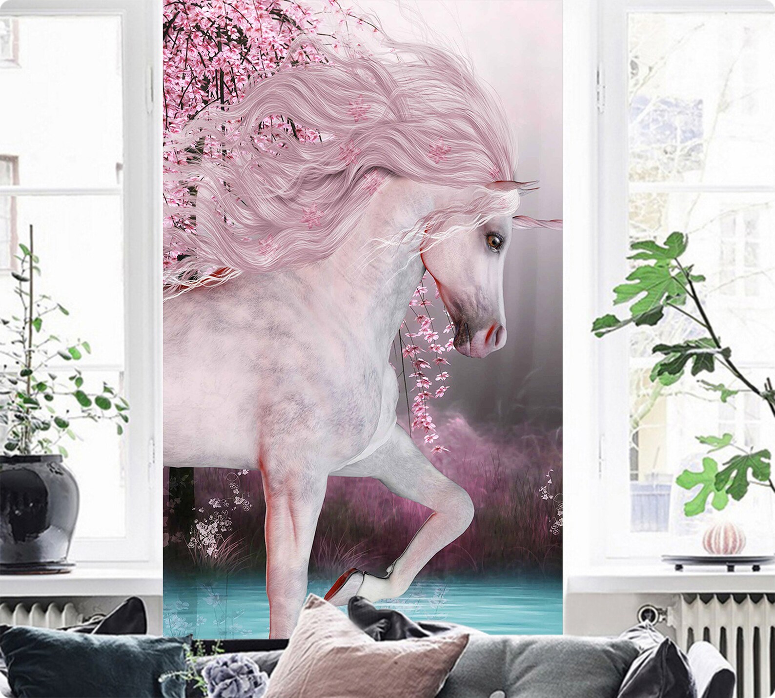 3D A123 Jesus Christ Unicorn Removable Wallpaper Self Adhesive | Etsy