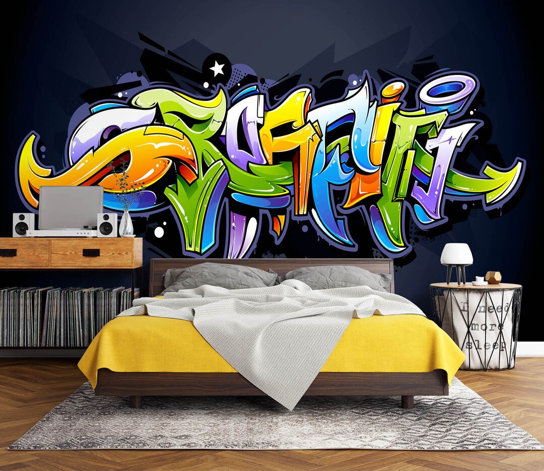 3D Graffiti Letters L2809 Removable Wallpaper Self Adhesive Wallpaper ...