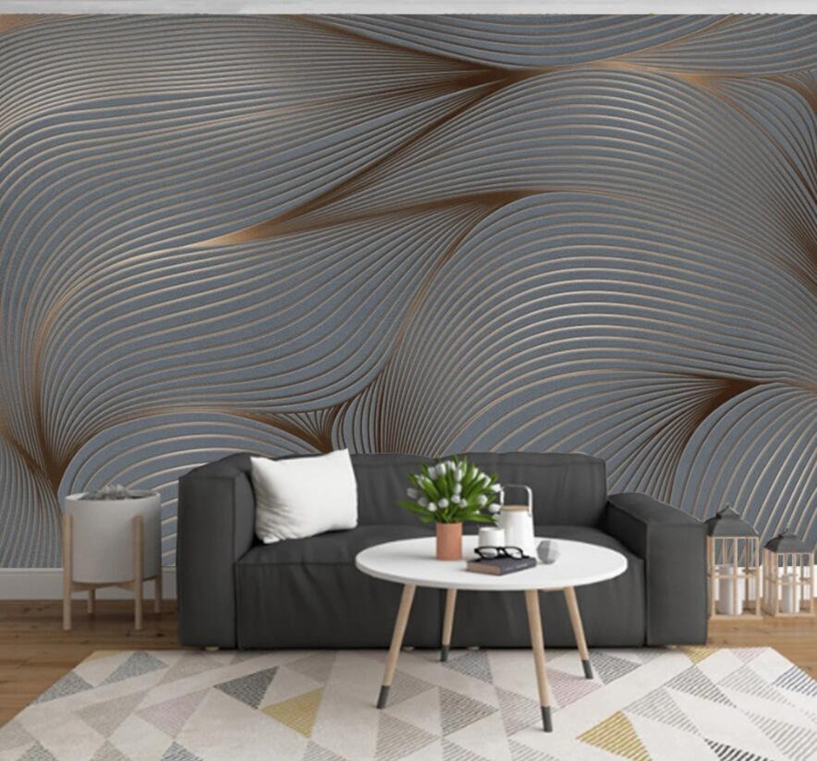 3D Black A2599 Removable Wallpaper Self Adhesive Wallpaper Extra Large ...