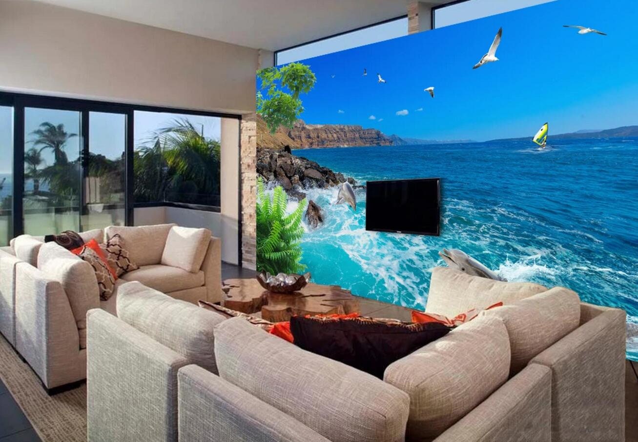 3D Ocean View N184 Removable Wallpaper Self Adhesive Wallpaper | Etsy