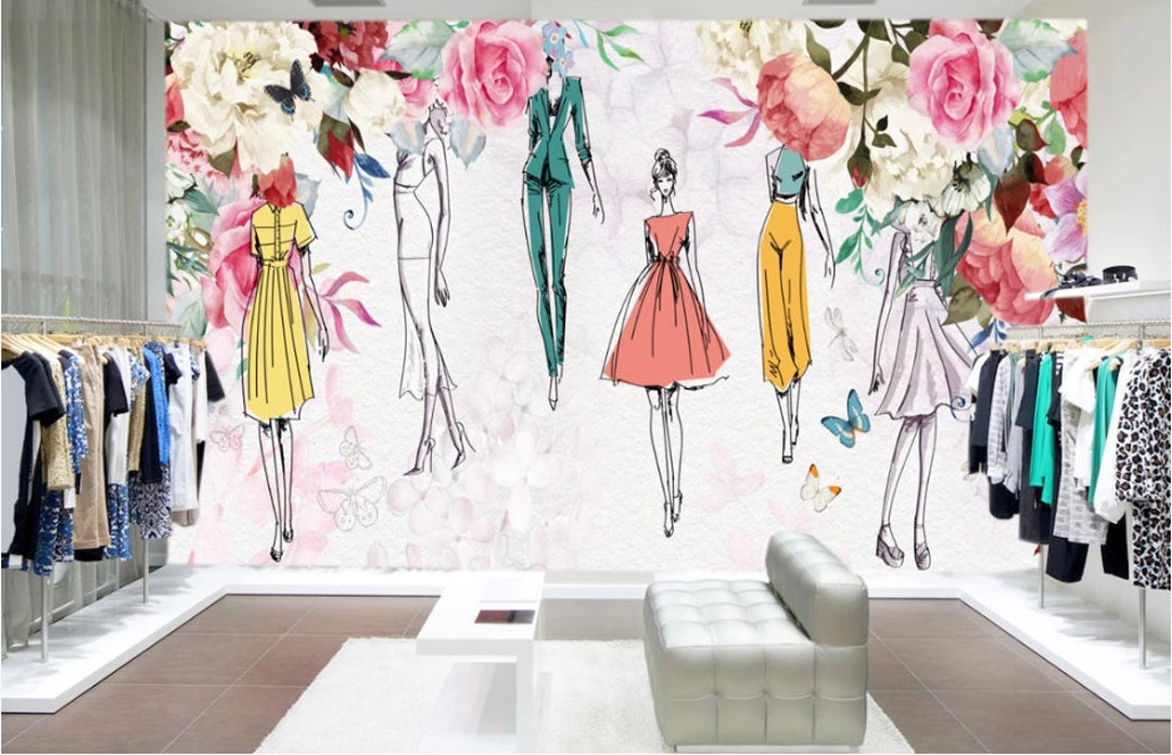 3D Fashion Design Model N176 Removable Wallpaper Self Adhesive ...