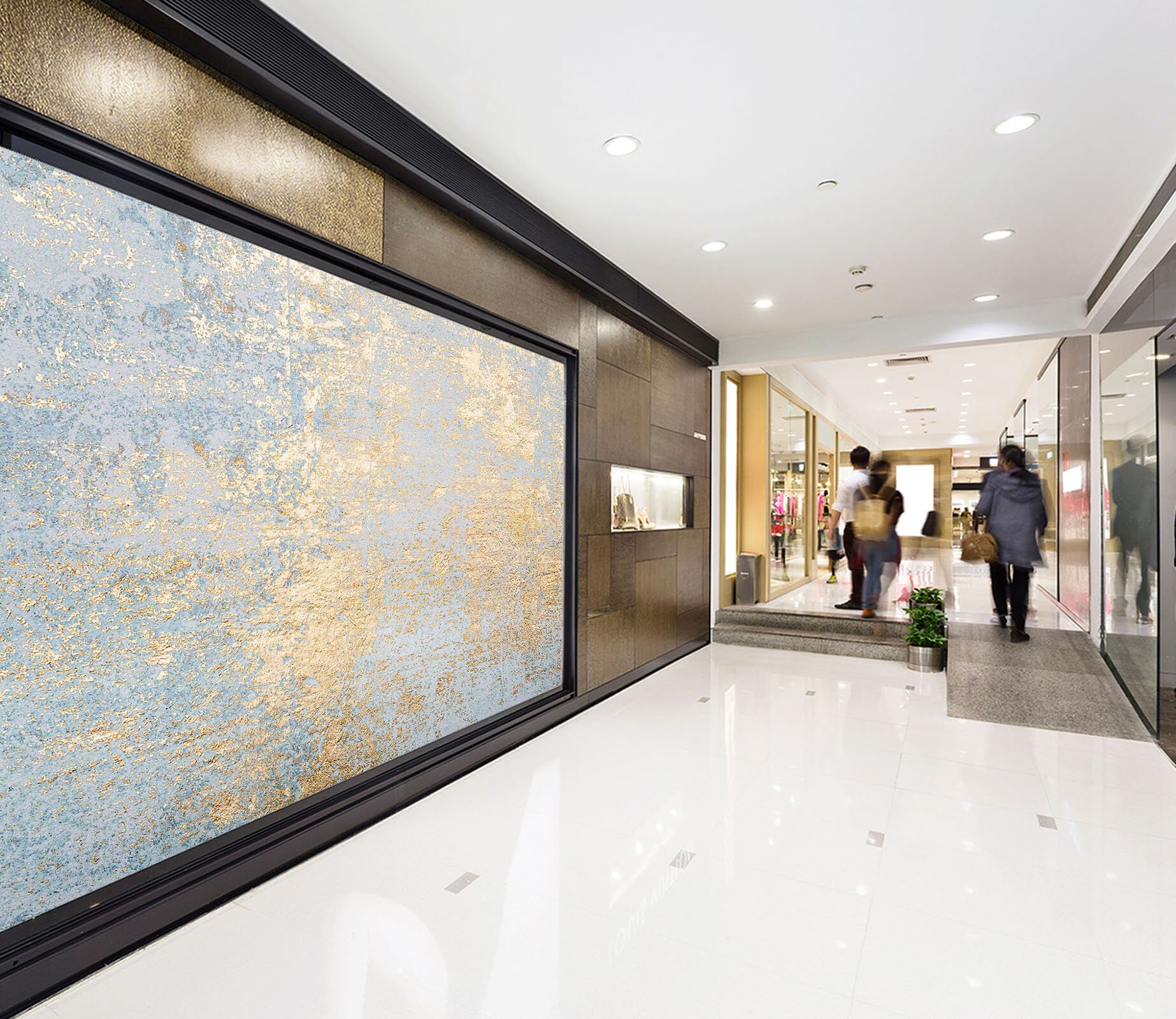 3D Gold Paper MM56 Removable Commercial Wallpaper Self Adhesive Trader ...