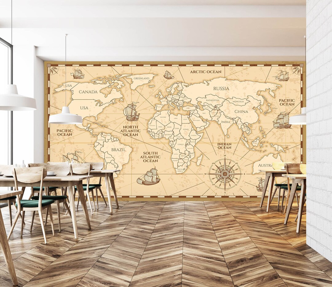 3D Map Navigation Route L1033 Removable Wallpaper Self Adhesive ...