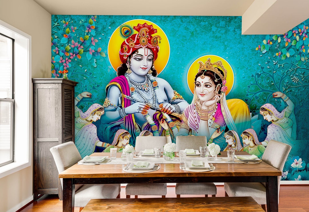 3D Indian Women R6168 Removable Wallpaper Self Adhesive Wallpaper Extra ...