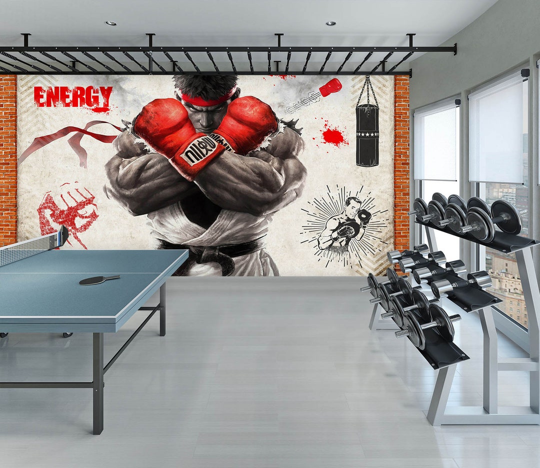 3D Boxing L1044 Removable Wallpaper Self Adhesive Wallpaper Extra Large ...