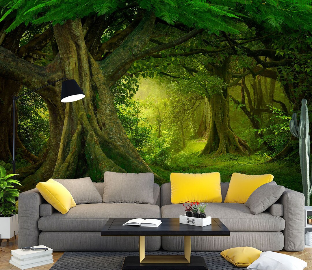 3D Mysterious Forest L1866 Removable Wallpaper Self Adhesive Wallpaper ...