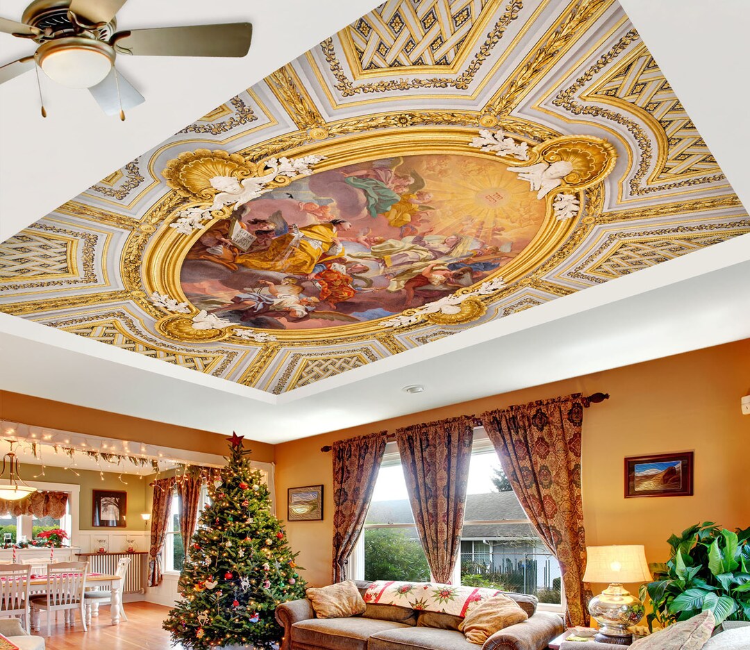 3D God Charm CA191 Ceiling Wallpaper Removable Self Adhesive Wallpaper ...