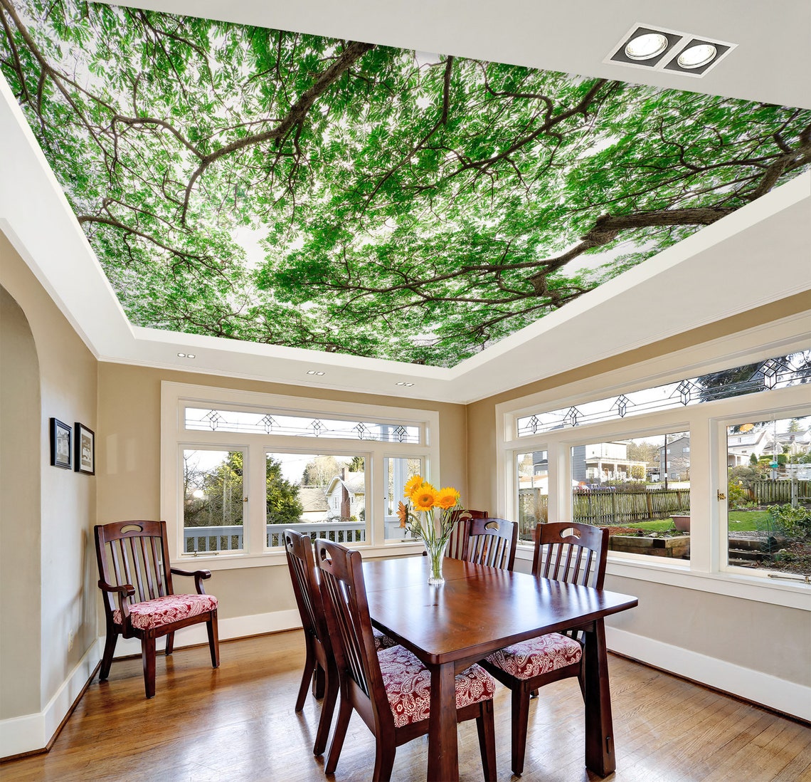 3D Nature Forest CA427 Ceiling Wallpaper Removable Self - Etsy