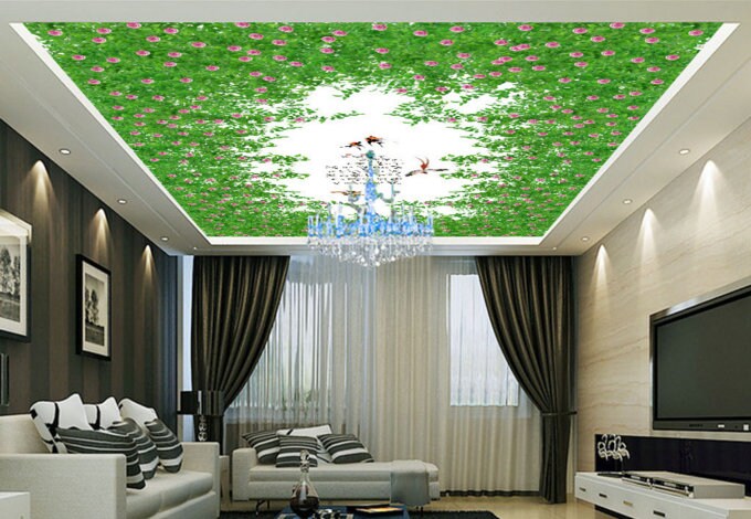 3D Green Grass D089 Ceiling Wallpaper Removable Self Adhesive | Etsy