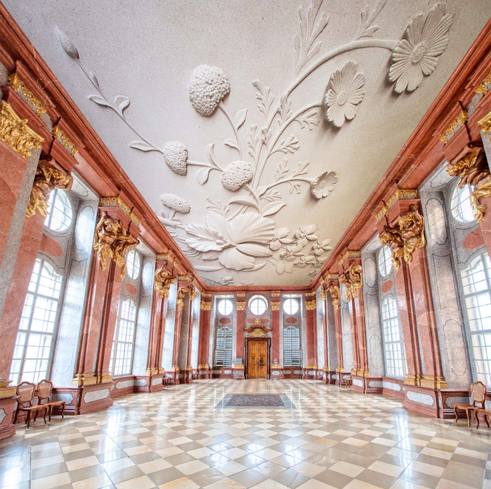 3D Stone Carving C181 Ceiling Wallpaper Removable Self | Etsy