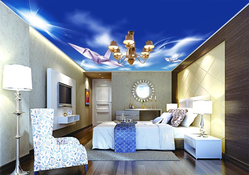 3D Paper Plane C016 Ceiling Wallpaper Removable Self Adhesive | Etsy