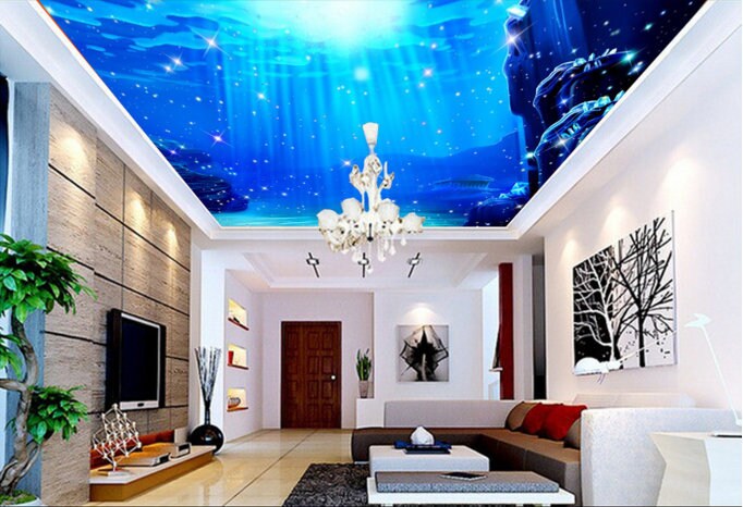 3D Ocean Light CA387 Ceiling Wallpaper Removable Self Adhesive | Etsy