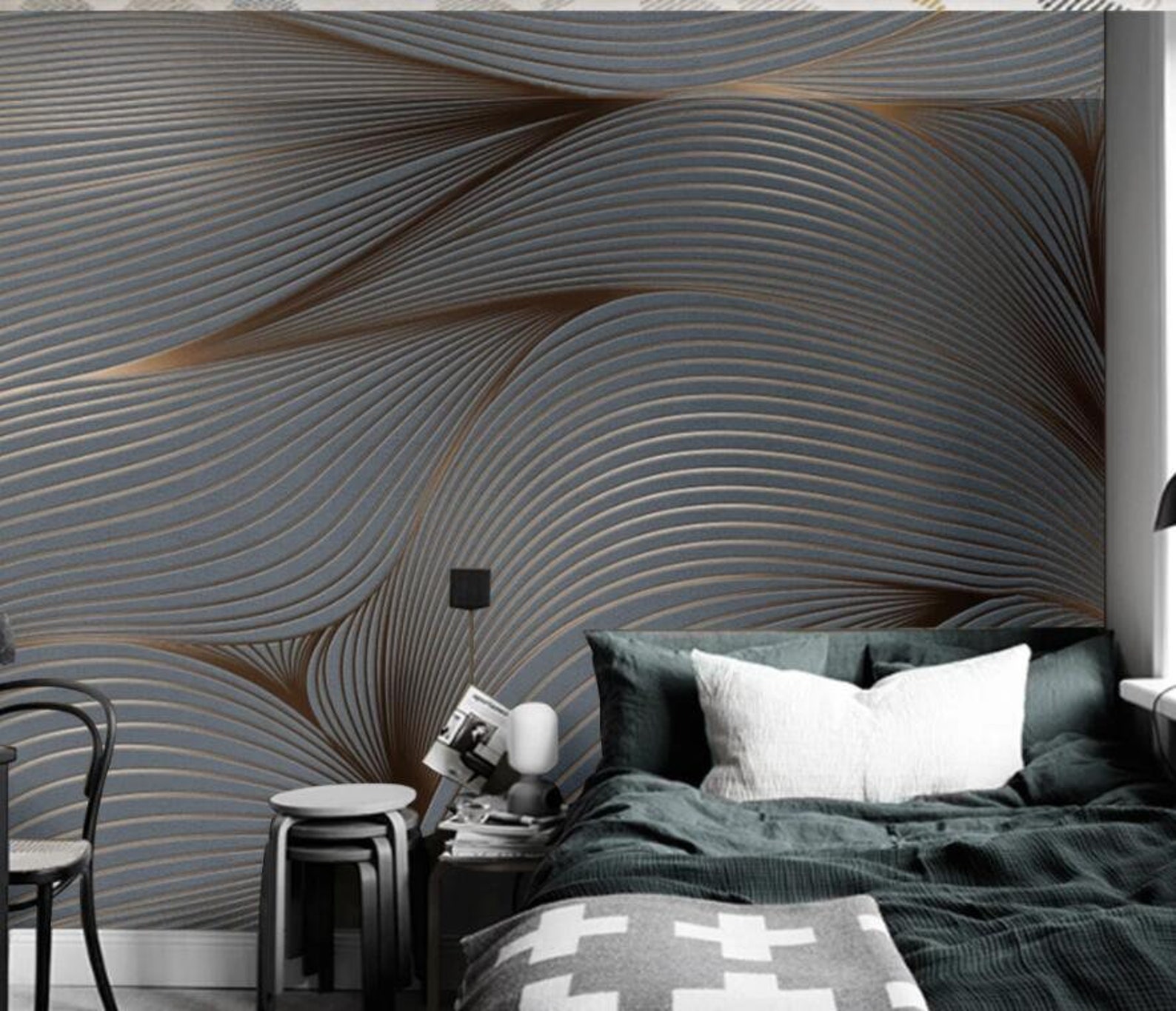 3D Black A2599 Removable Wallpaper Self Adhesive Wallpaper Extra Large ...