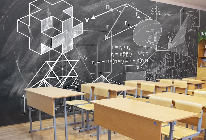 3D Math Shape MM102 Removable Commercial Wallpaper Self Adhesive Trader ...
