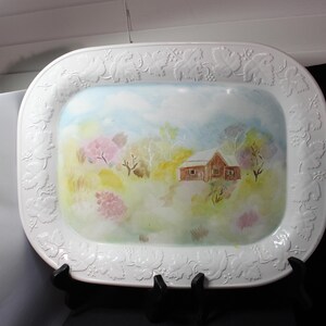 Corning Ware Platter (hand Painted ?) - Etsy