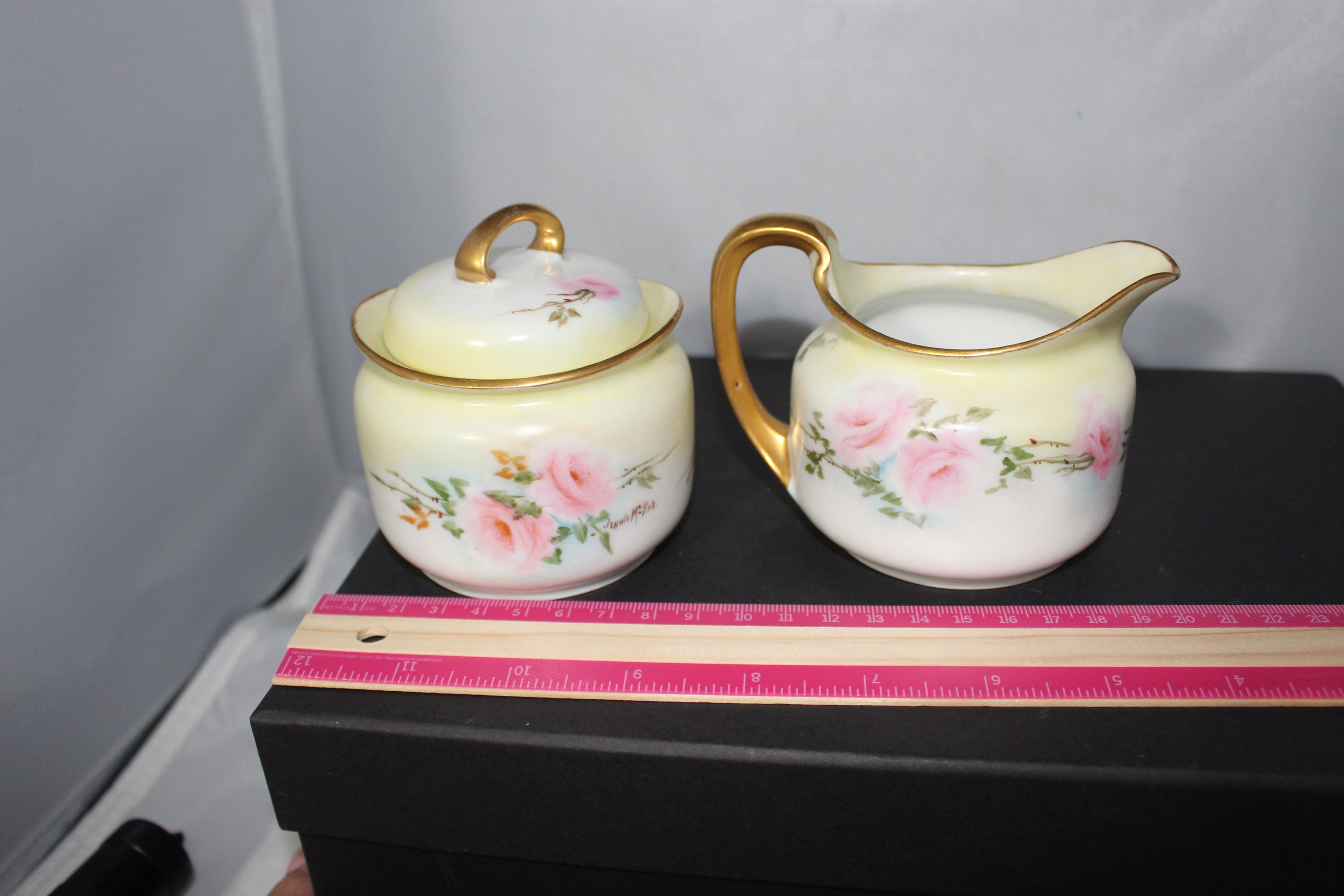 Ceamer and Sugar Dish Marked Germany Beautiful Set - Etsy