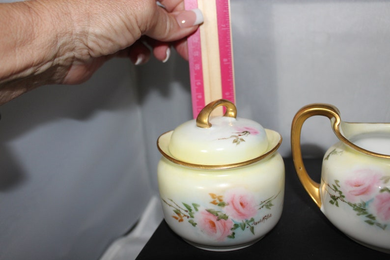 Ceamer and Sugar Dish Marked Germany Beautiful Set - Etsy