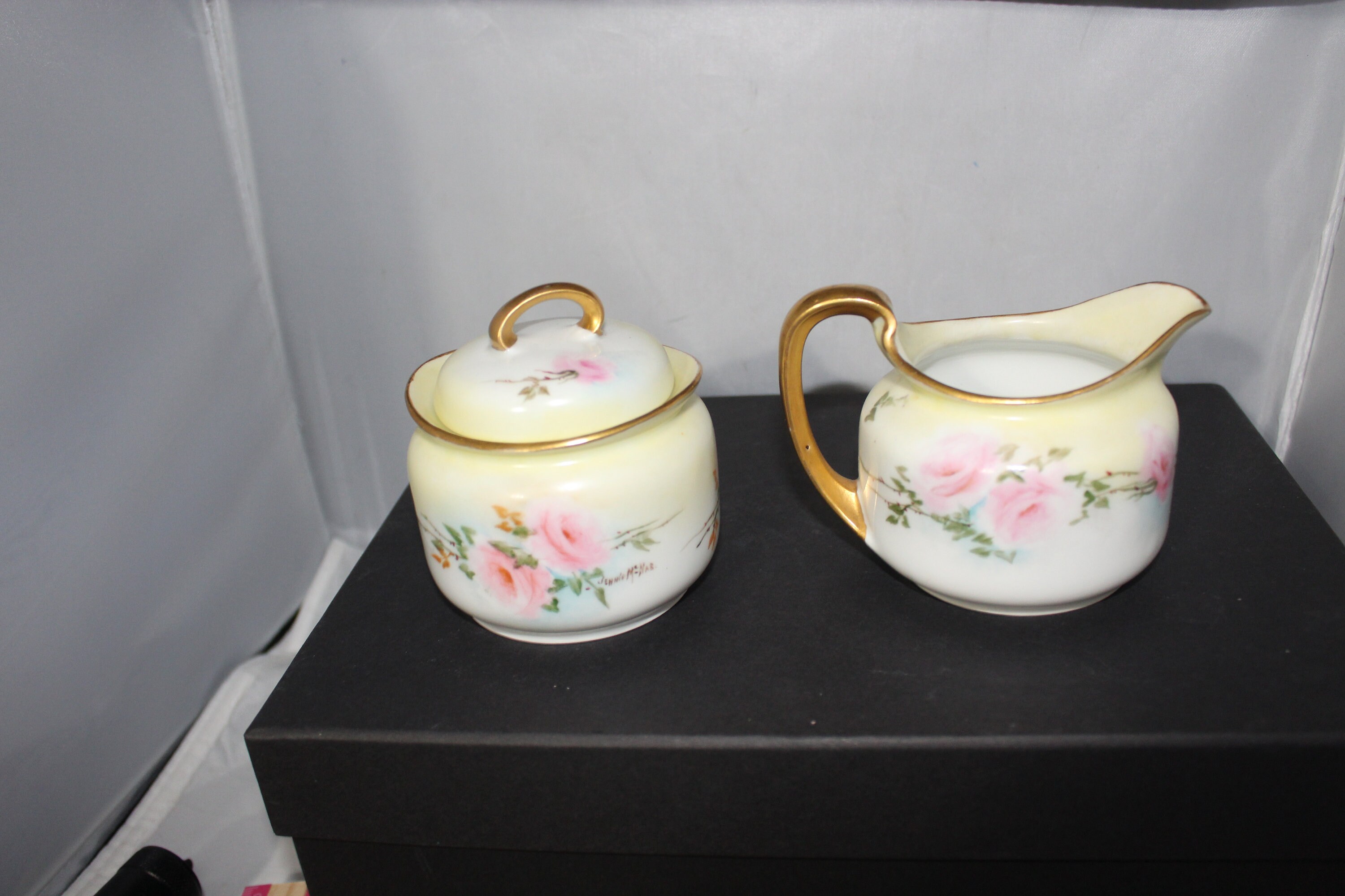 Ceamer and Sugar Dish Marked Germany Beautiful Set - Etsy