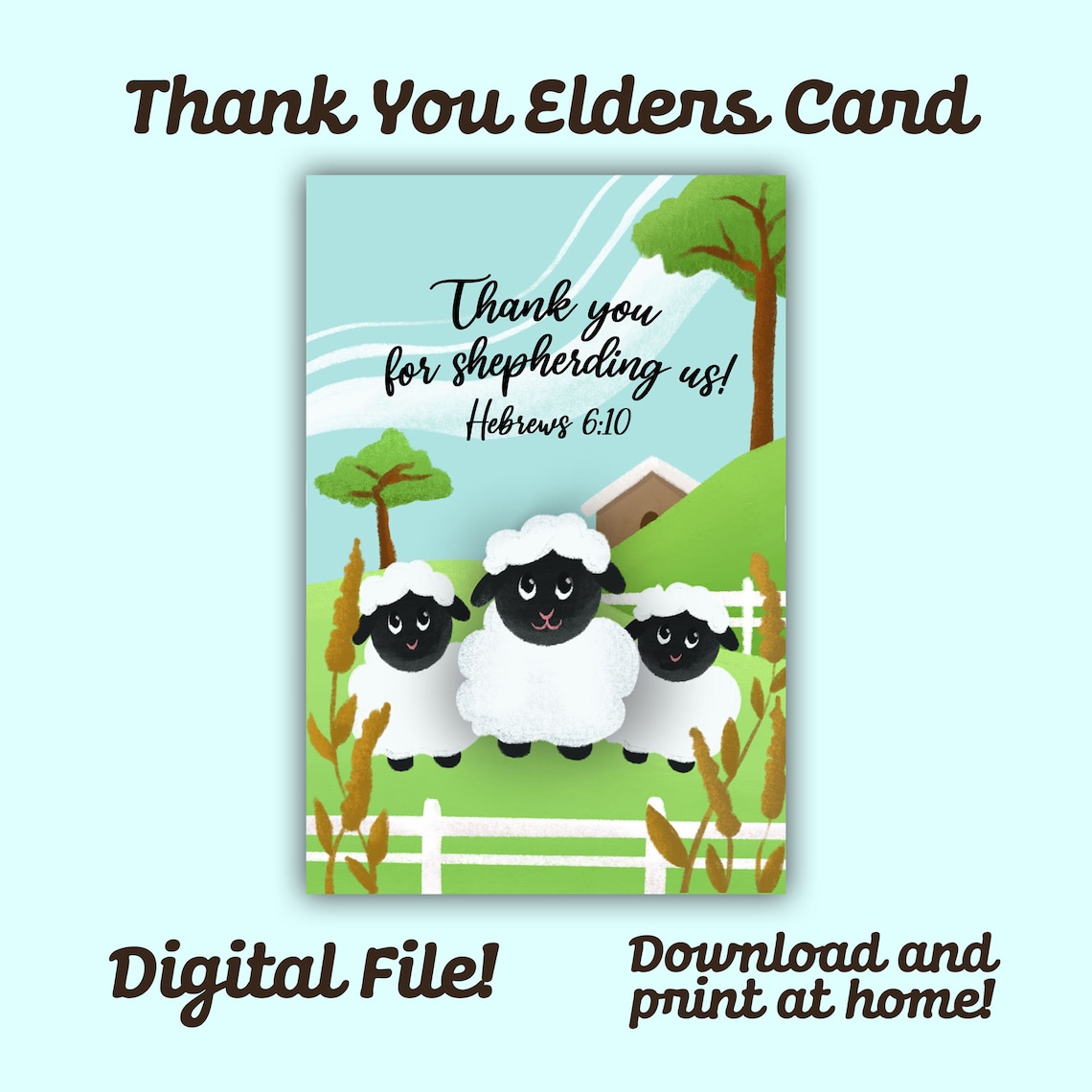 Thank You Elders Card DIGITAL FILE Pioneer Cards Elder - Etsy