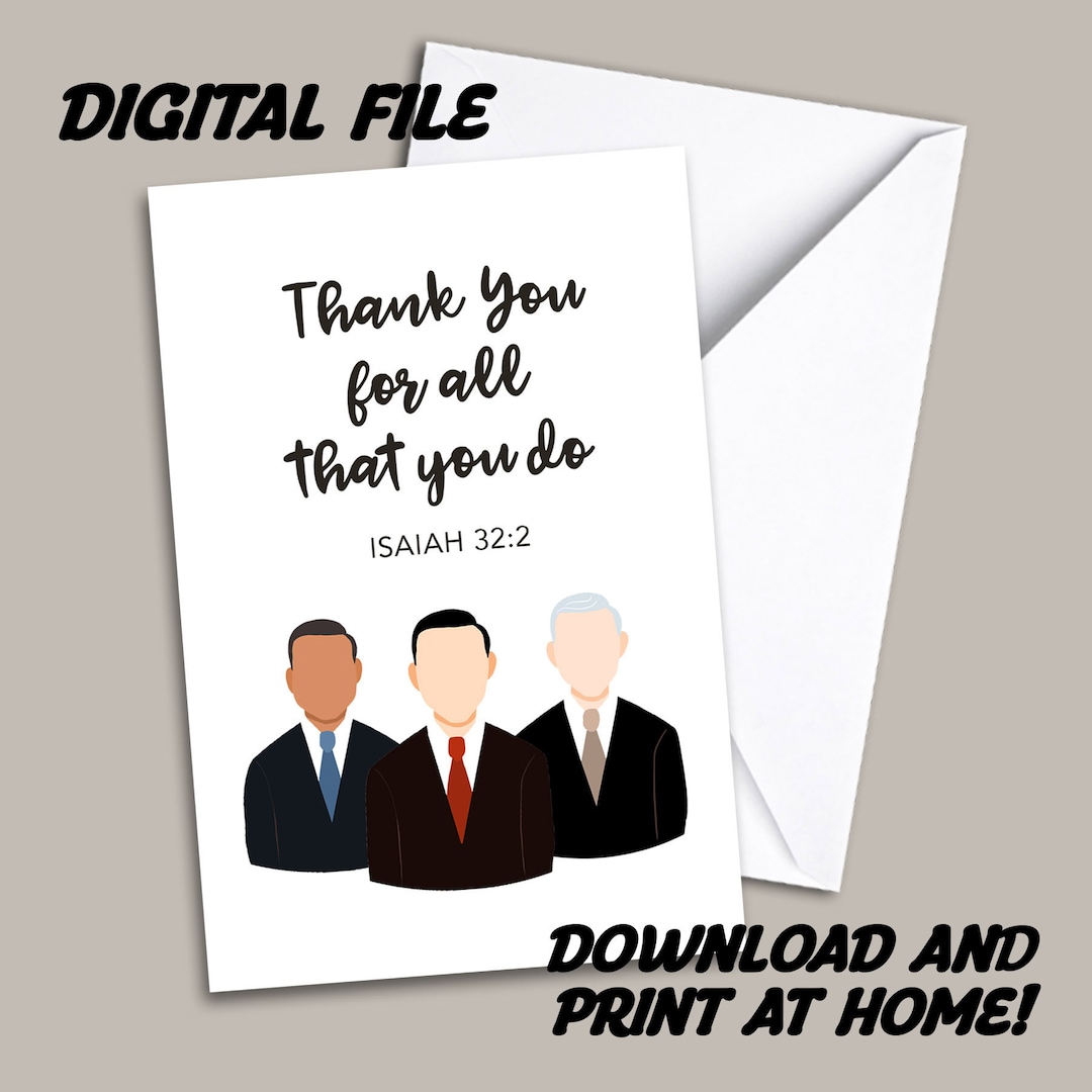 DIGITAL DOWNLOAD Elder Thank You Card - JW Cards - Pioneer Cards - Etsy