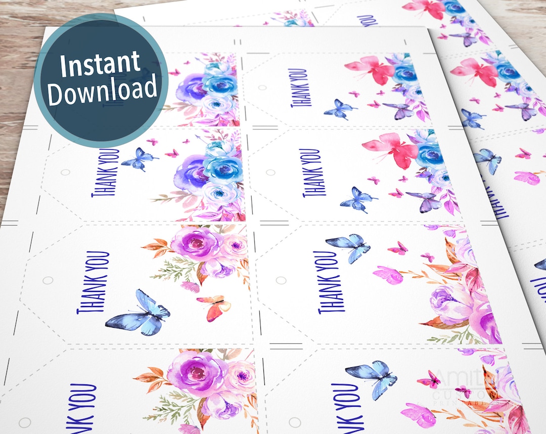 Baby First Birthday Gift Tags, Printable, Birthday Thank-you Tags ...