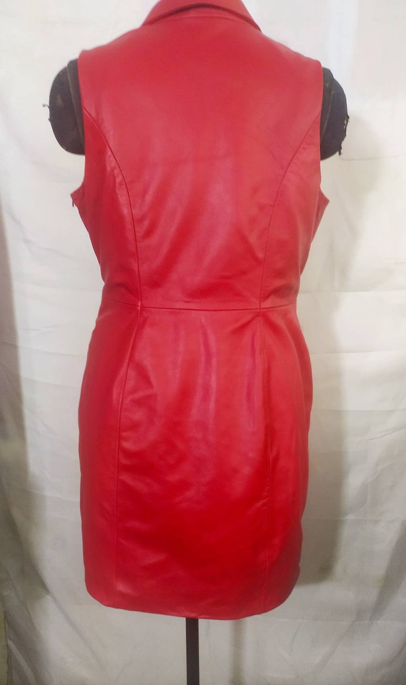 Handmade Women's Lamb Skin Leather Dress Leather Outfit - Etsy Handmade Women's Lamb Skin Leather Dress Leather Outfit - Etsy