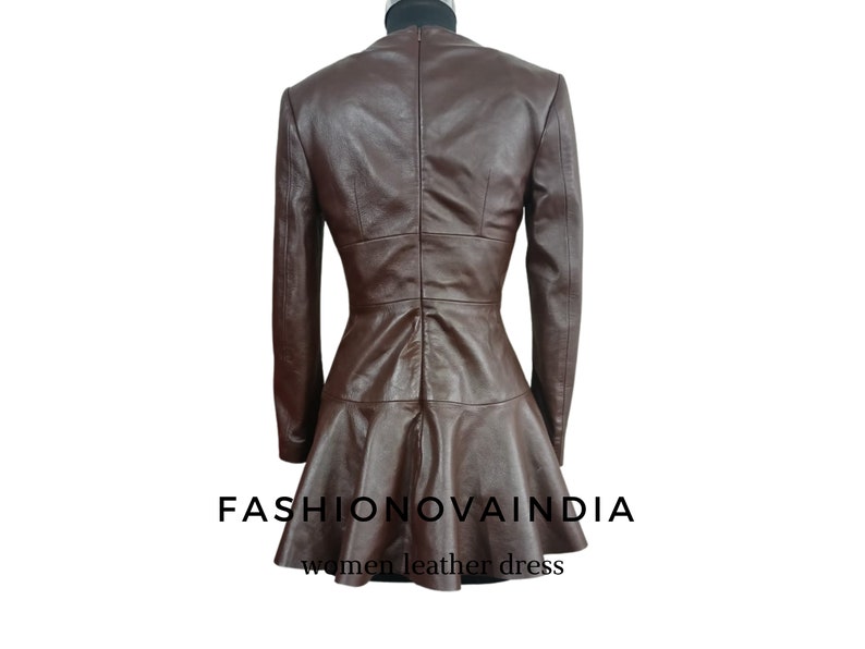 Handmade Women's Lamb Skin Leather Dress Leather Outfit - Etsy