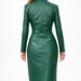 Handmade Lambskin Leather Midi Dress With Front Zipper | Handmade ...