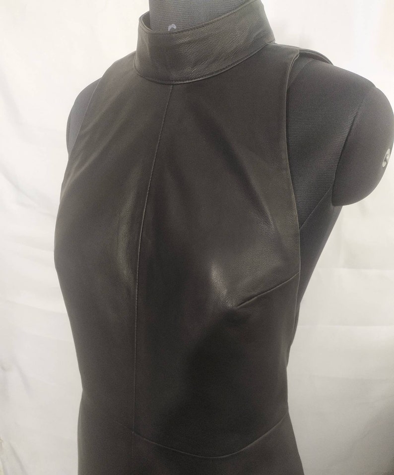 Handmade Women's Lamb Skin Leather Dress Leather Outfit | Etsy