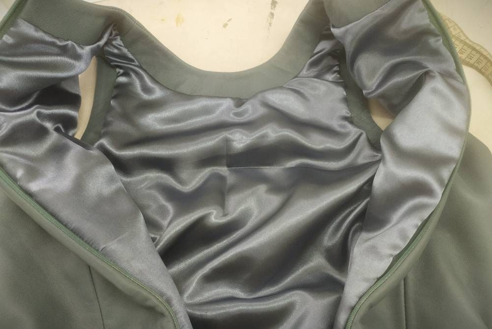 Handmade Women's Lamb Skin Leather Dress Leather Outfit - Etsy