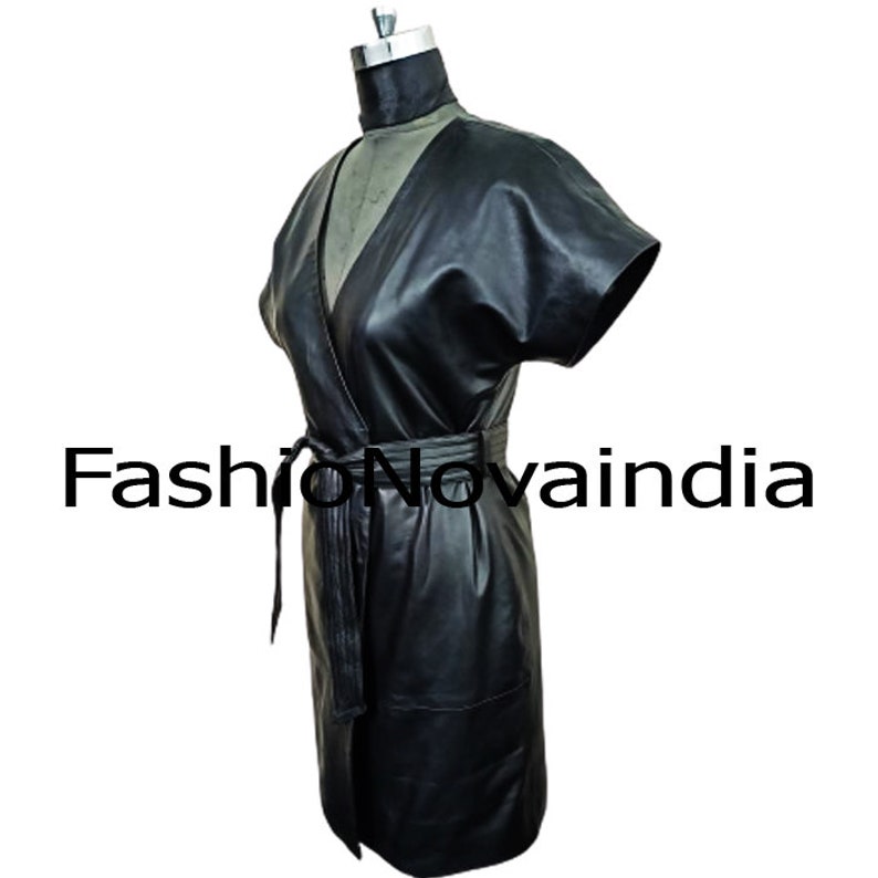 Handmade Women's Lamb Skin Leather Dress Leather Outfit - Etsy