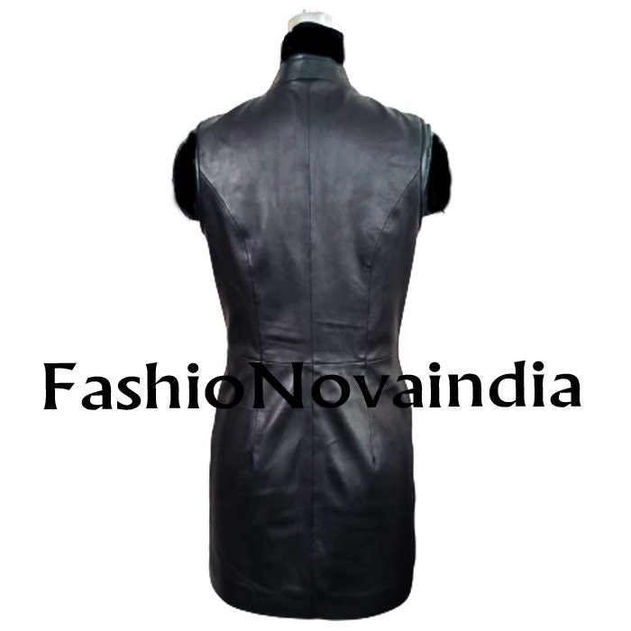 Handmade Women's Lamb Skin Leather Dress Leather Outfit | Etsy