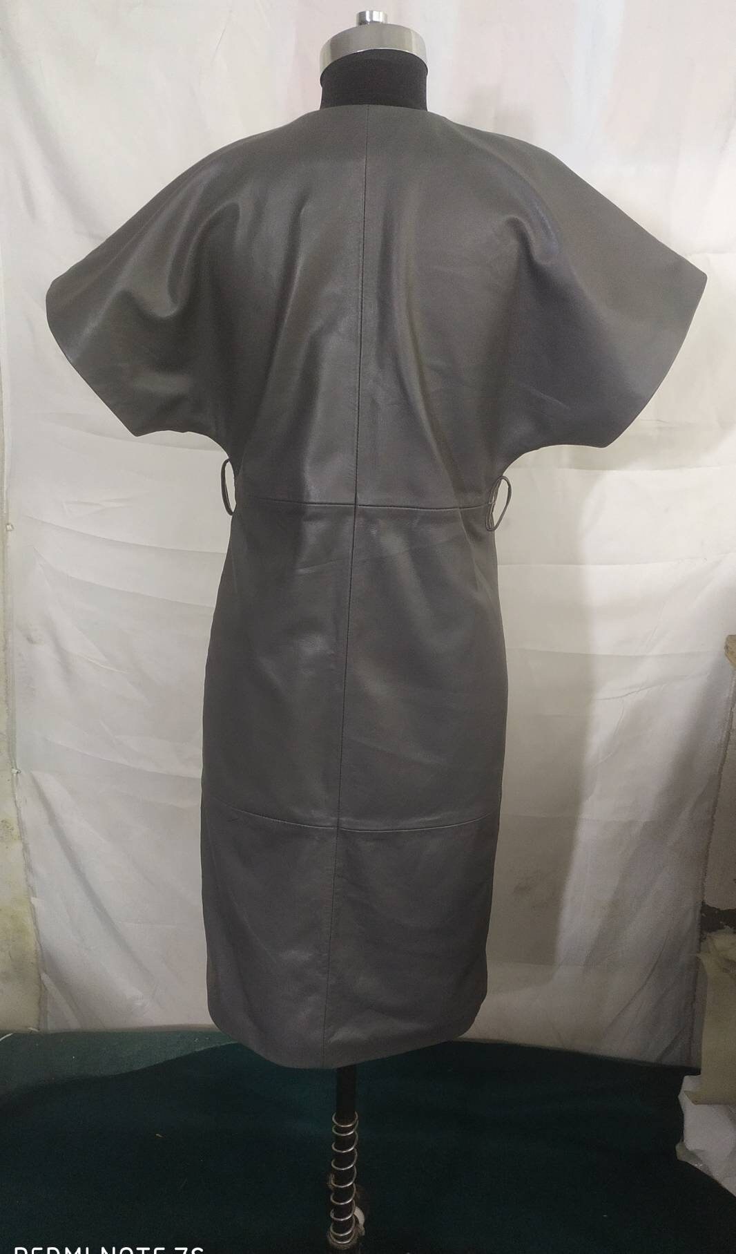 Handmade Women's lamb Skin Leather Dress Leather Outfit | Etsy