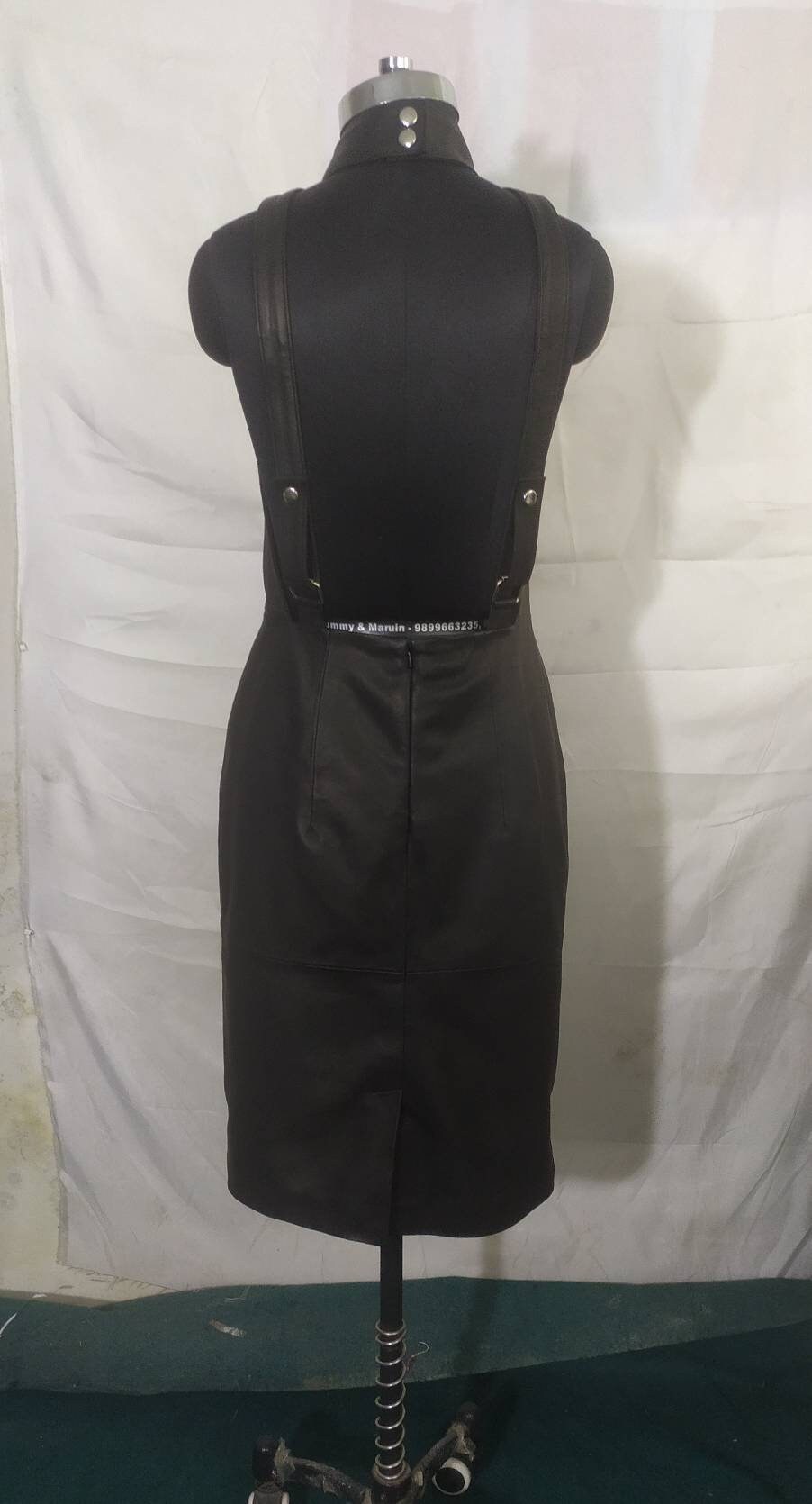 Handmade Women's Lamb Skin Leather Dress Leather Outfit | Etsy