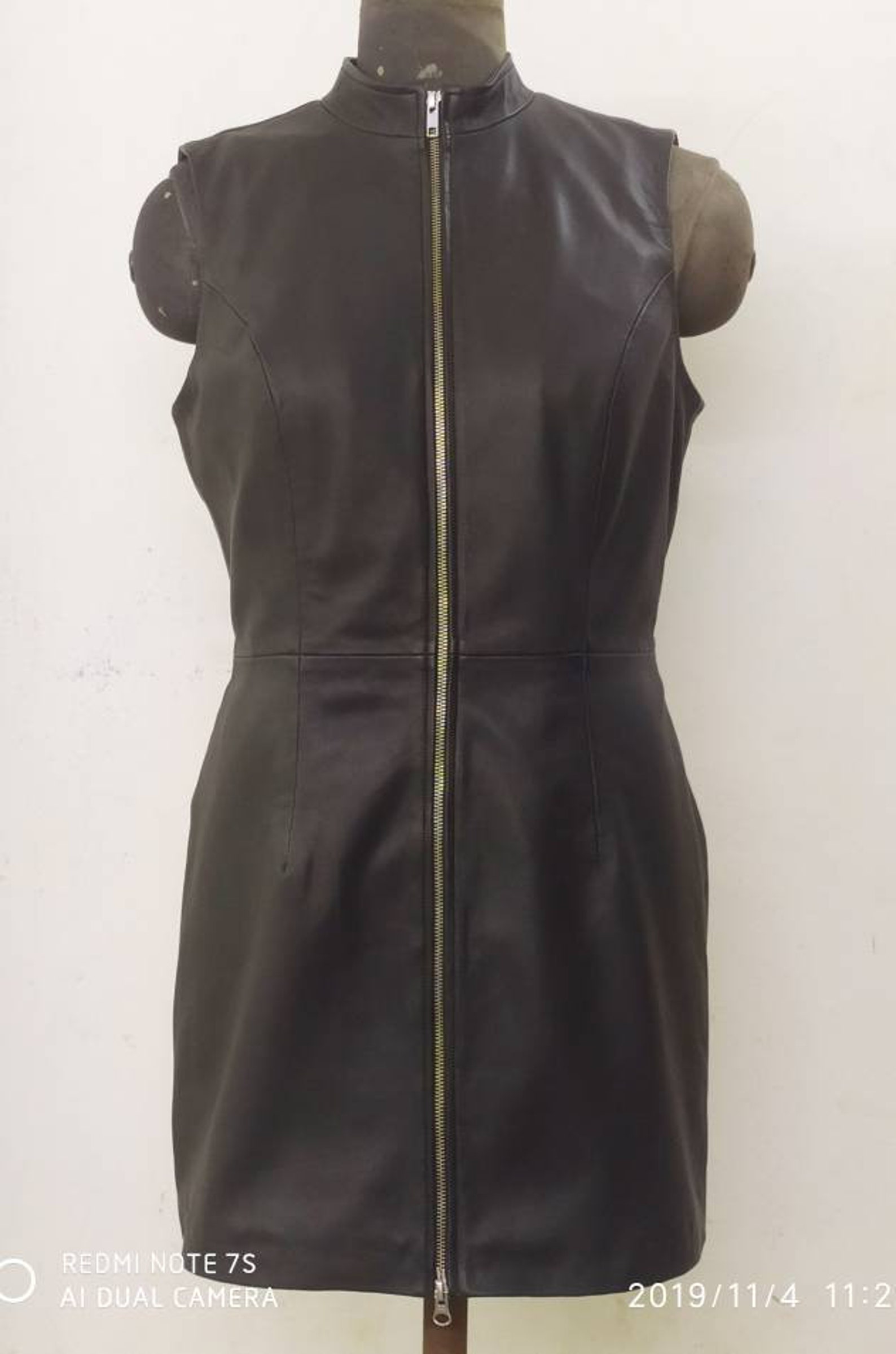 Handmade Women's Lamb Skin Leather Dress Leather Outfit | Etsy