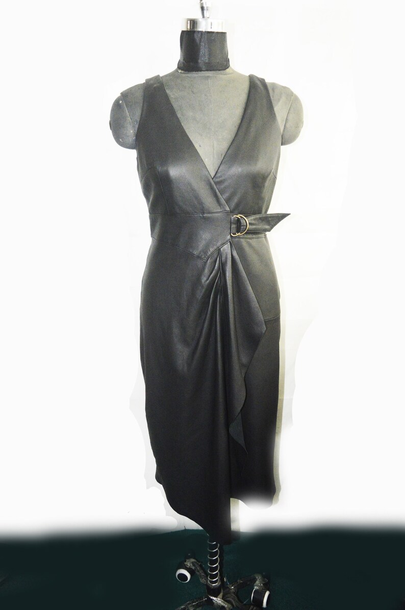 Handmade Women's Lamb Skin Leather Dress Leather Outfit - Etsy