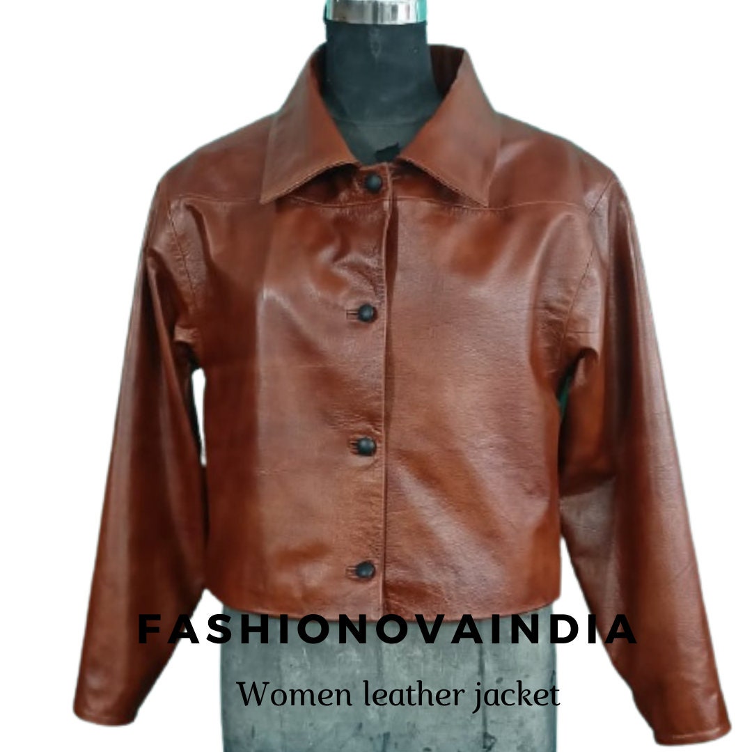 Handmade Women's Lamb Skin Leather Jacket lambskin - Etsy