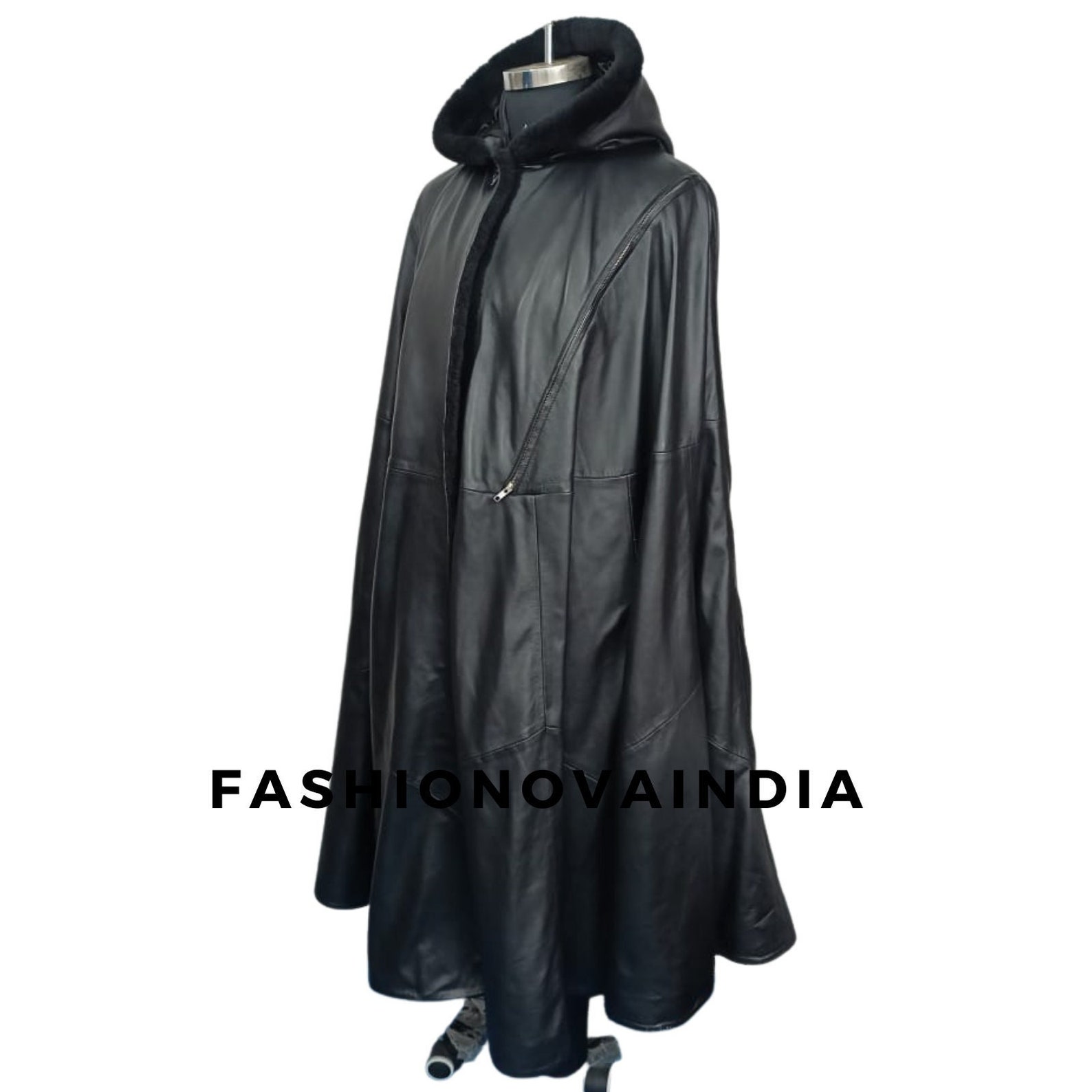 Handmade Lambskin Leather Long Cape: Women's Flare Style - Etsy