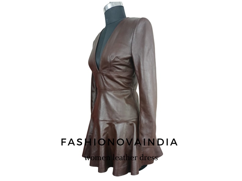 Handmade Women's Lamb Skin Leather Dress Leather Outfit - Etsy