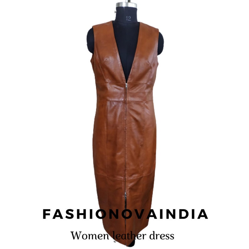 Handmade Women's Lamb Skin Leather Dress Leather Outfit | Etsy