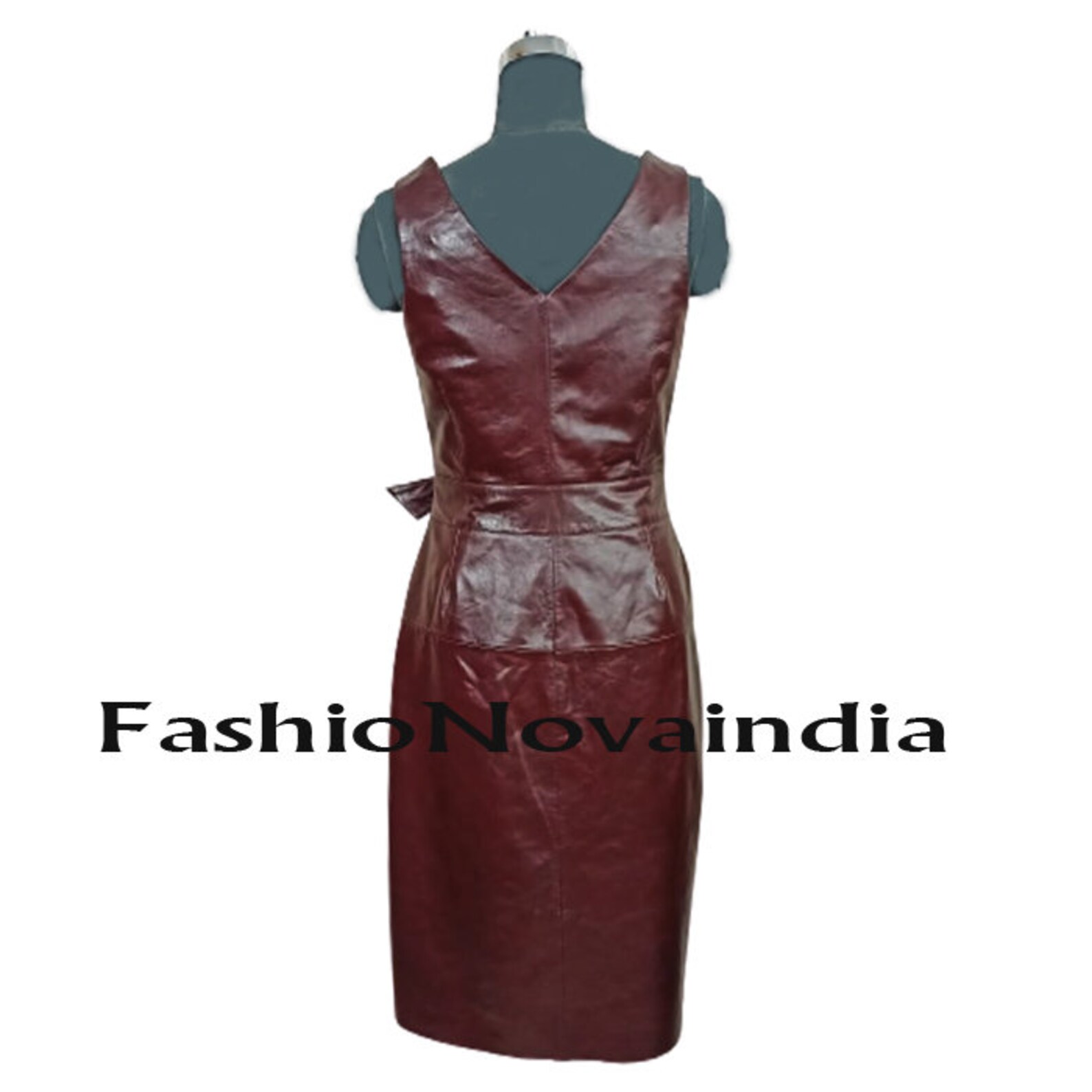 Handmade Women's lamb Skin Leather Dress Leather Outfit | Etsy