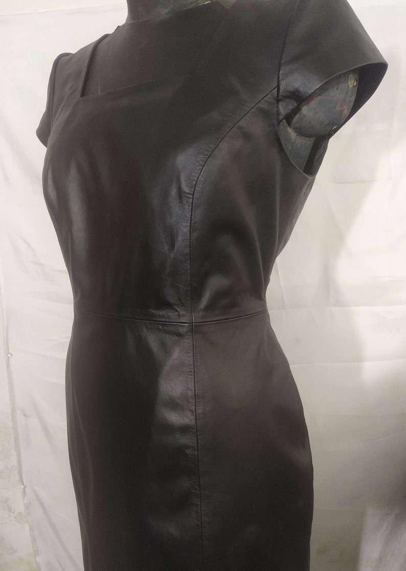 Handmade Women's lamb Skin Leather Dress Leather Outfit | Etsy