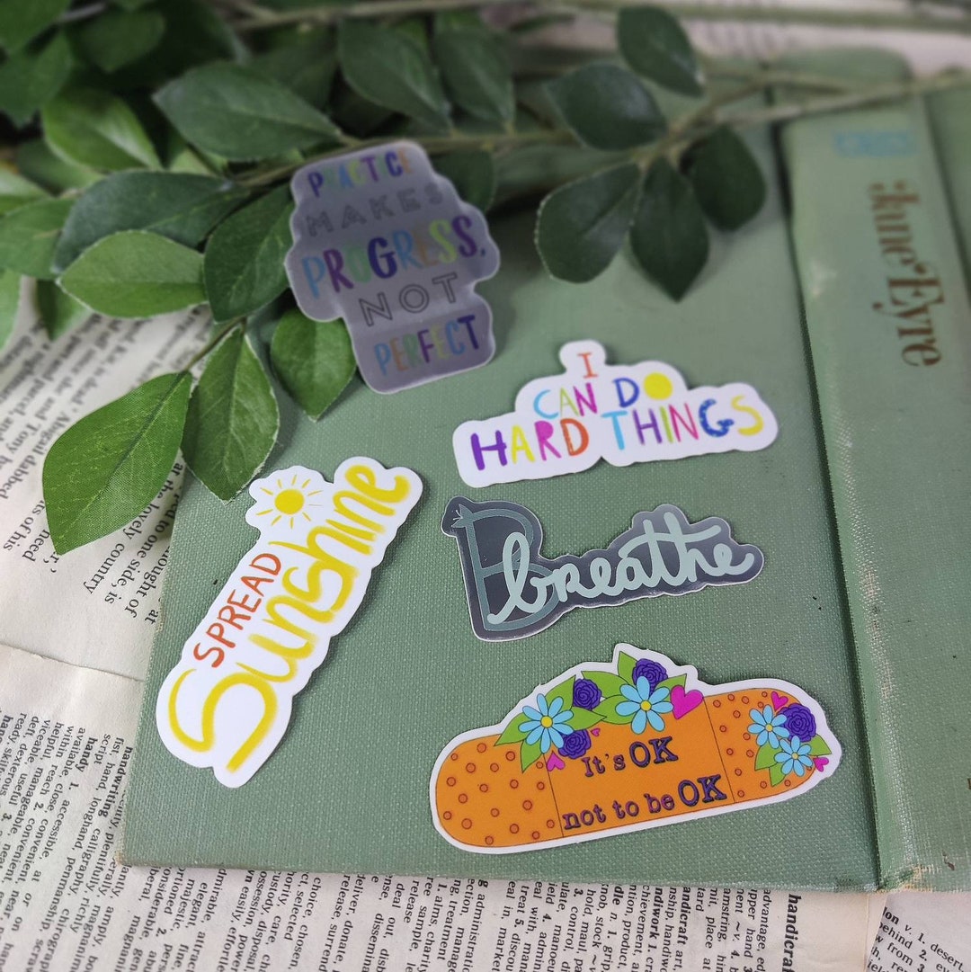 Paquete de pegatinas de citas positivas - Etsy España