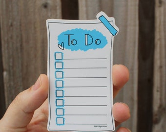 To Do List Sticker Coffee Cuteown the Daywaterproof - Etsy