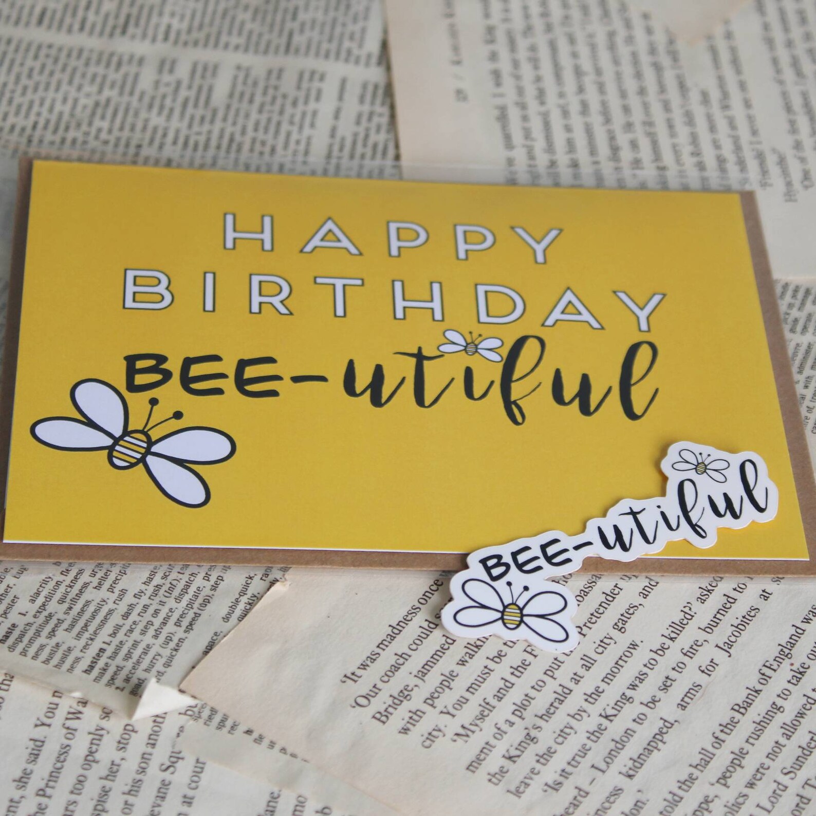 Happy birthday Bee-utiful card | Etsy