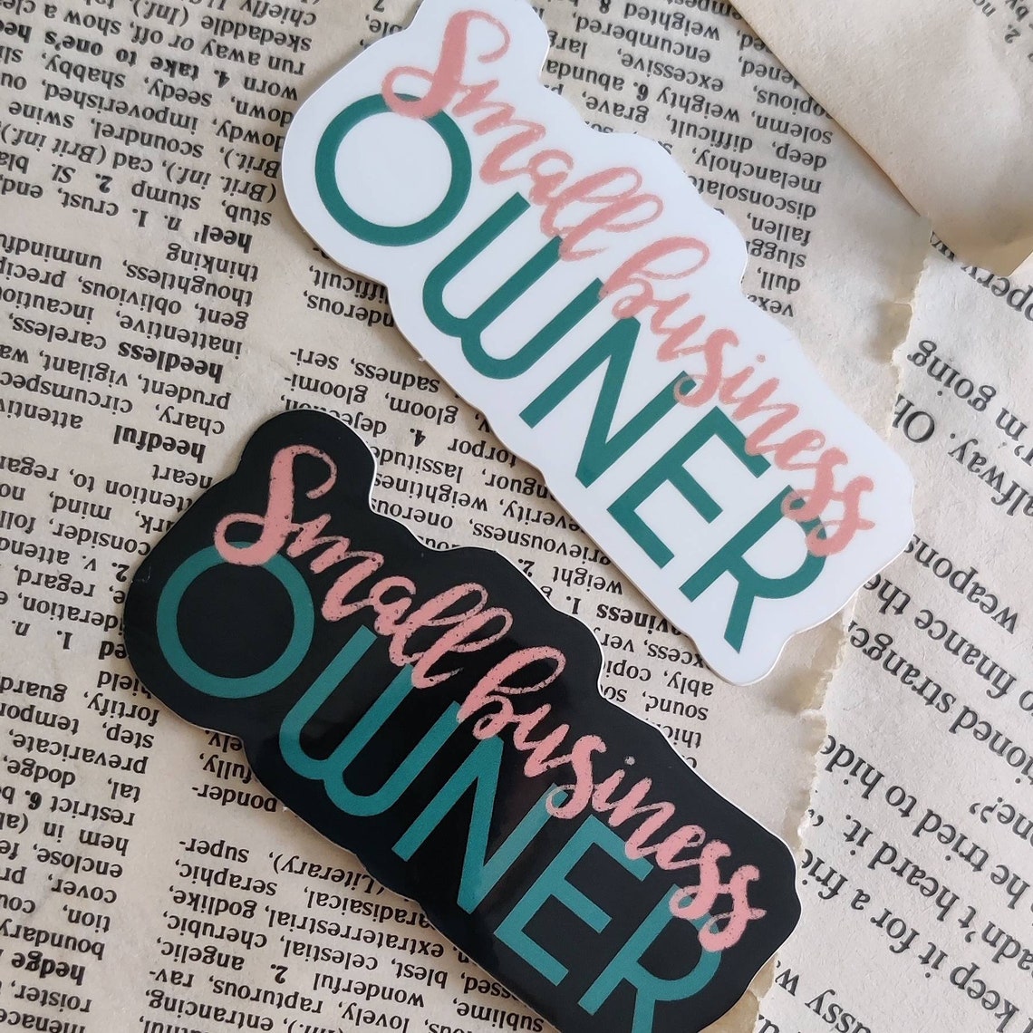 Small Business Owner Sticker With White Background - Etsy