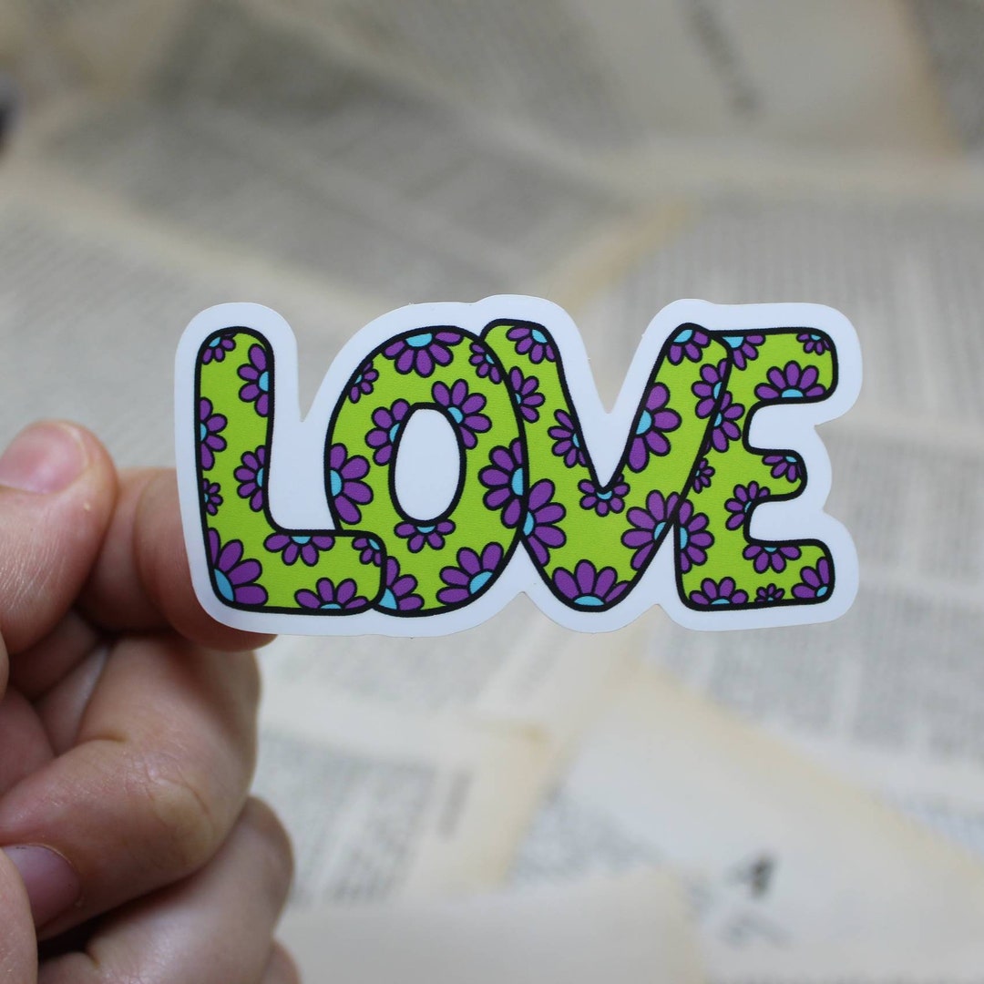 60s Love Sticker - Etsy
