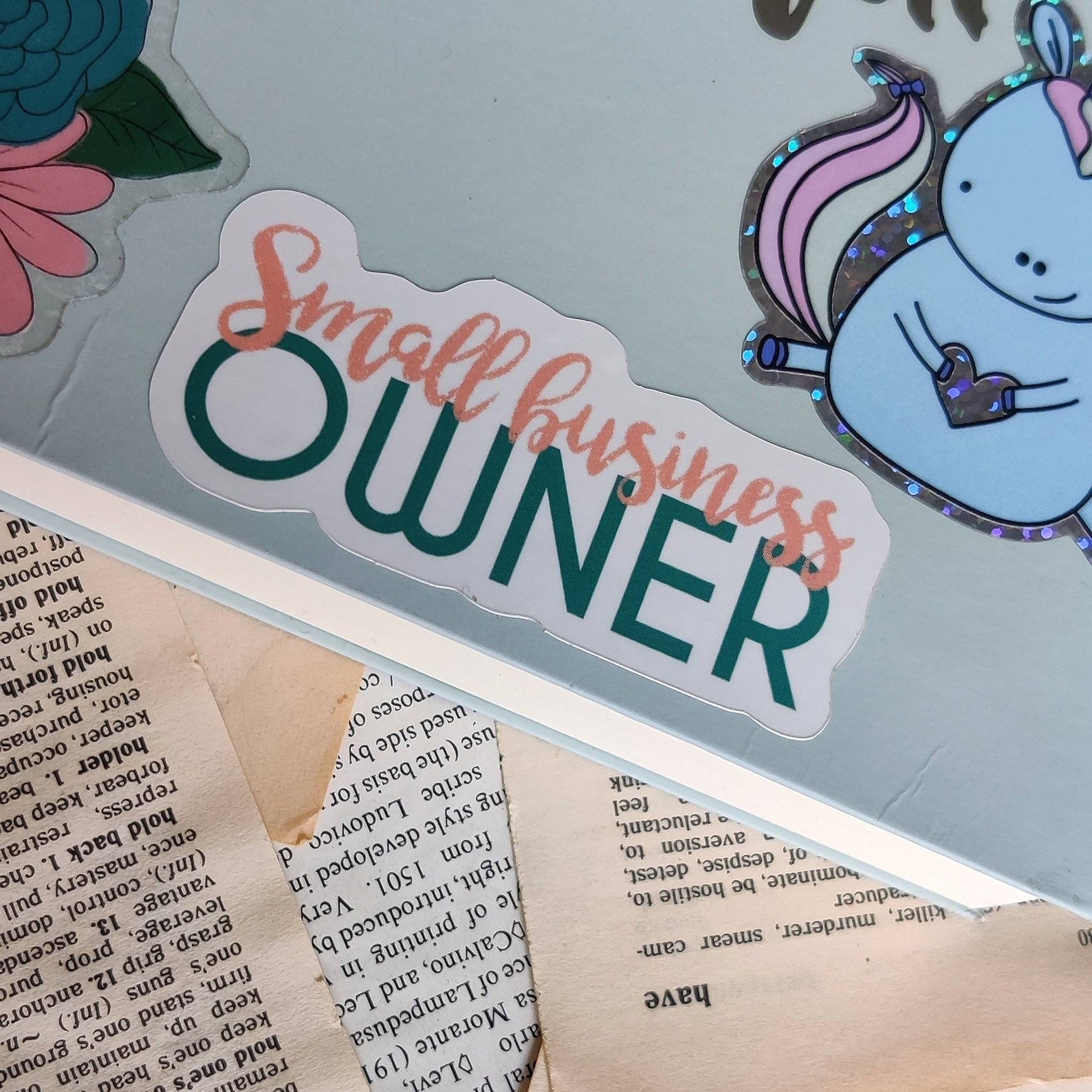 Small Business Owner Sticker With White Background - Etsy